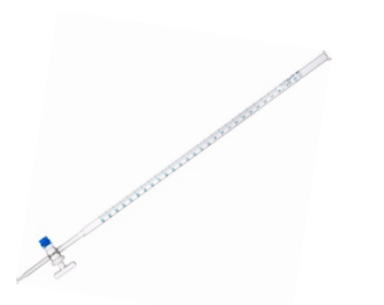 Burette with Blue Line on Milk White Back Straight Stopcock Schellbach ...