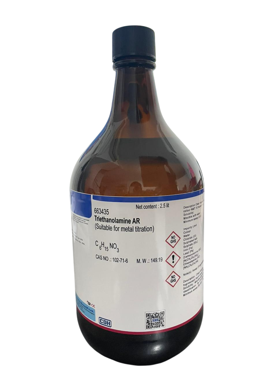 Triethanolamine AR – CAS 102-71-6 – CDH – Reagen Serbaguna untuk ...